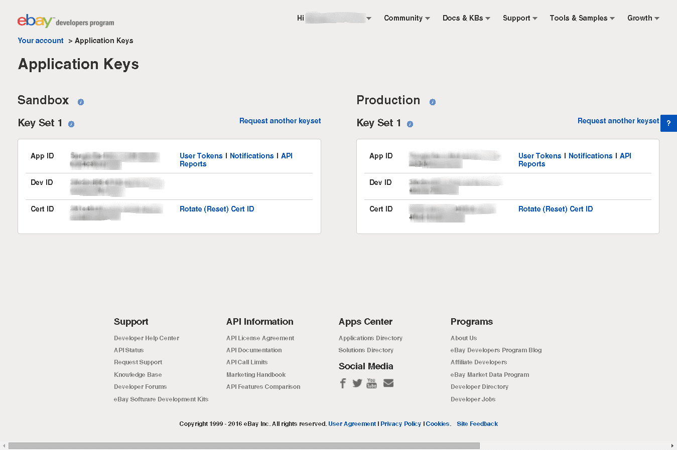 Application Keys Ebay - Freelance web developer Padova Google Analytics ...